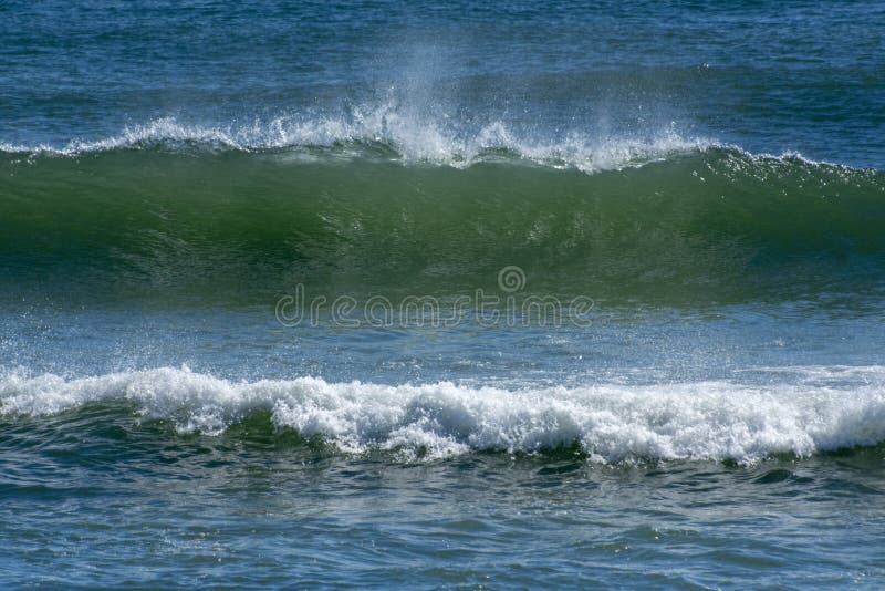 Splashes and Waves on Nantucket Coastline Stock Photo - Image of ...