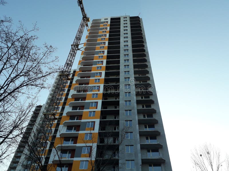 Architecture of a New Multi-story Residential Building Stock Image ...