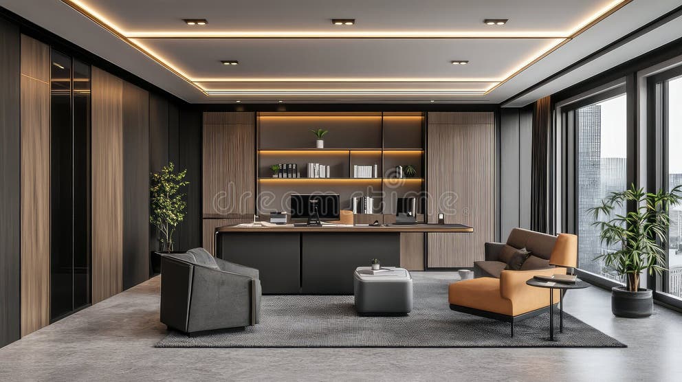 Architecture Office Rendering Stock Illustration - Illustration of ...