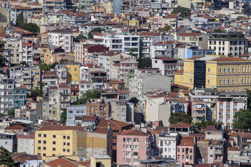 The Architecture of the Old Buildings in Centre Istanbul, Turkey Stock ...