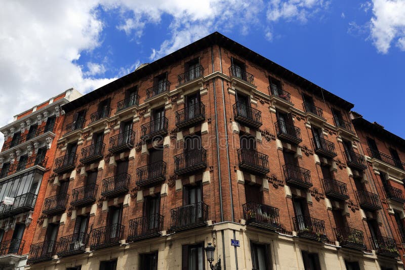 The Architecture of the Old Buildings, Madrid, Spain Stock Image ...