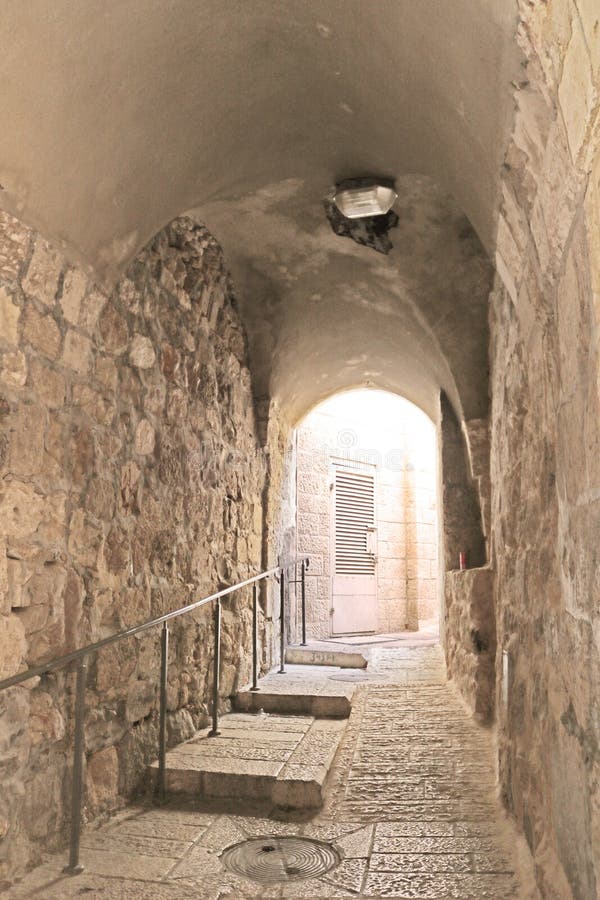 Architecture in the Old City of Jerusalem, Israel Stock Image - Image ...