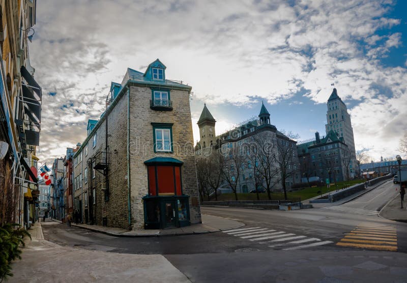 Architecture of Old Quebec - Quebec City, Canada Stock Image - Image of ...