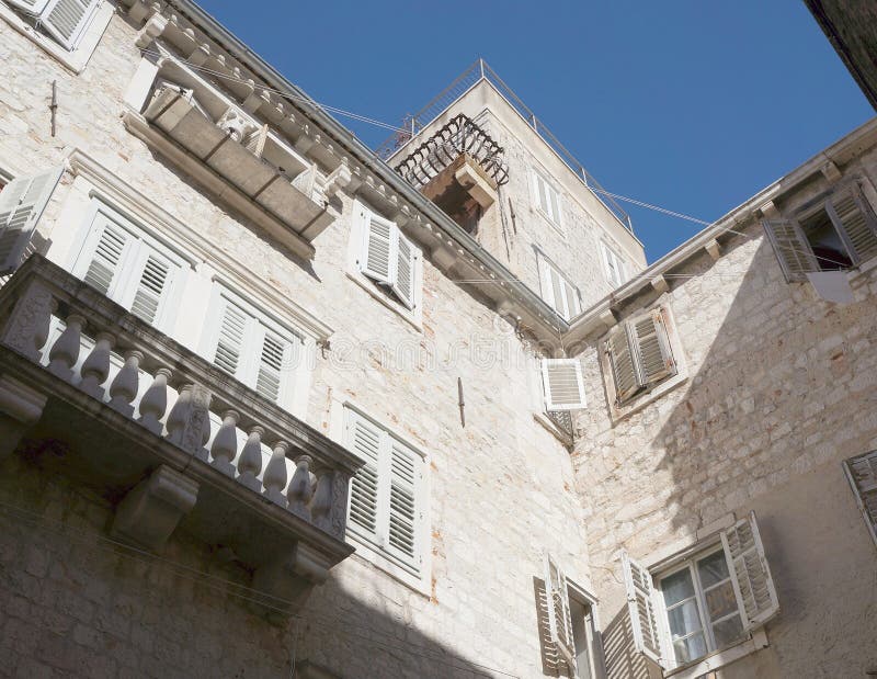 Architecture of old Split stock photo. Image of building - 93041308