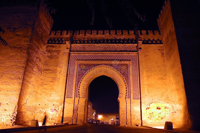 Architecture of the Old Town of Meknes Editorial Photo - Image of ...