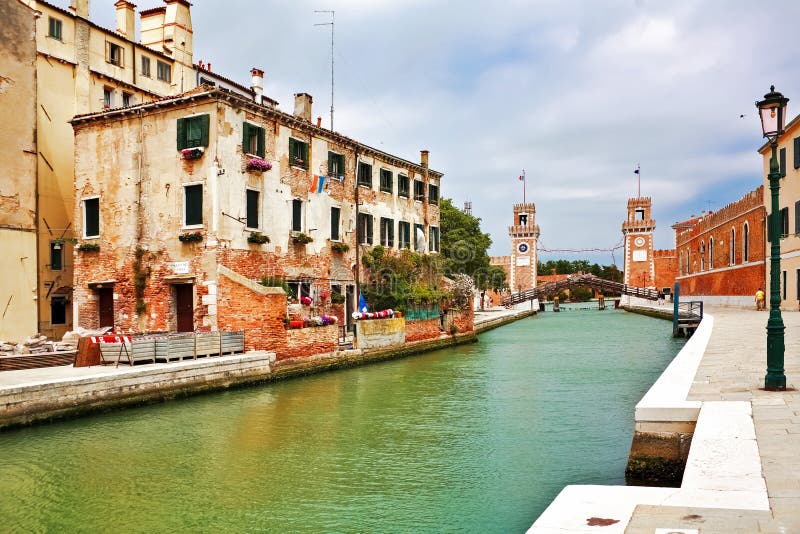 The Architecture of the Old Venice Stock Image - Image of colorful ...
