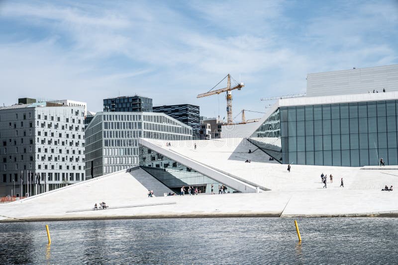 Architecture in Oslo editorial photo. Image of people - 124529681