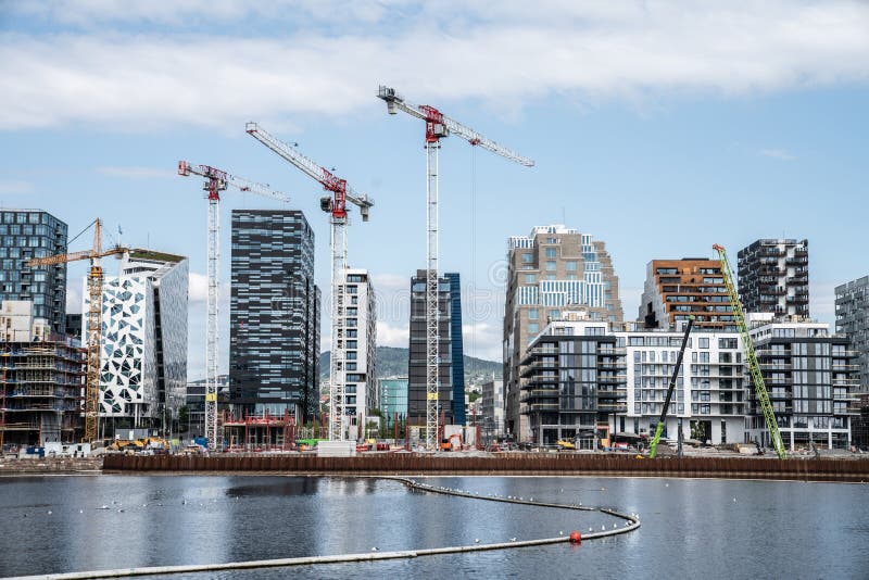 Architecture in Oslo editorial photo. Image of people - 124530006