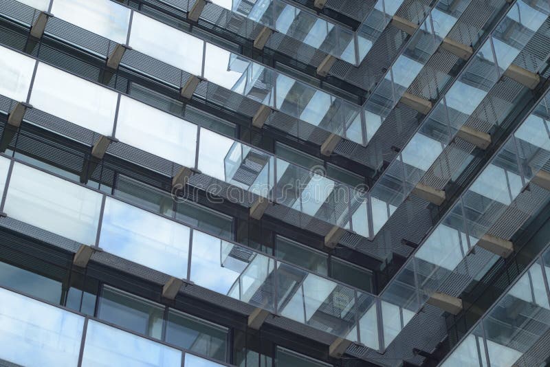 Architecture Out of Glass Elements at an Elevation Stock Image - Image ...