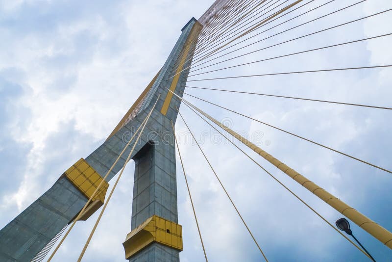 Architecture of Outdoor Cable Bridge for Transportation Stock Photo ...