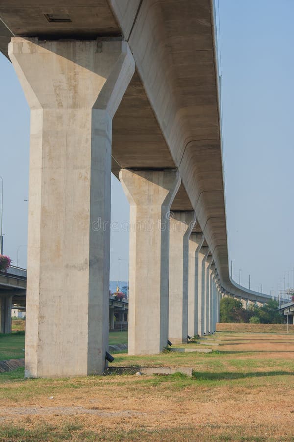 Architecture of Overpass Crossing the Street. Stock Photo - Image of ...
