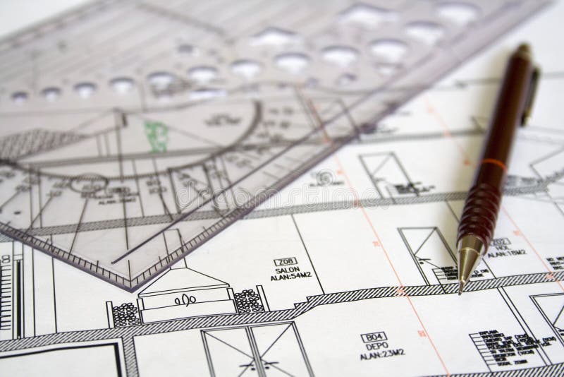 Architecture plan stock photo. Image of paper, idea, draft - 1422050