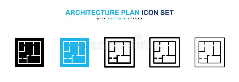 Architecture Plan Icon Vector Stock Vector - Illustration of square ...