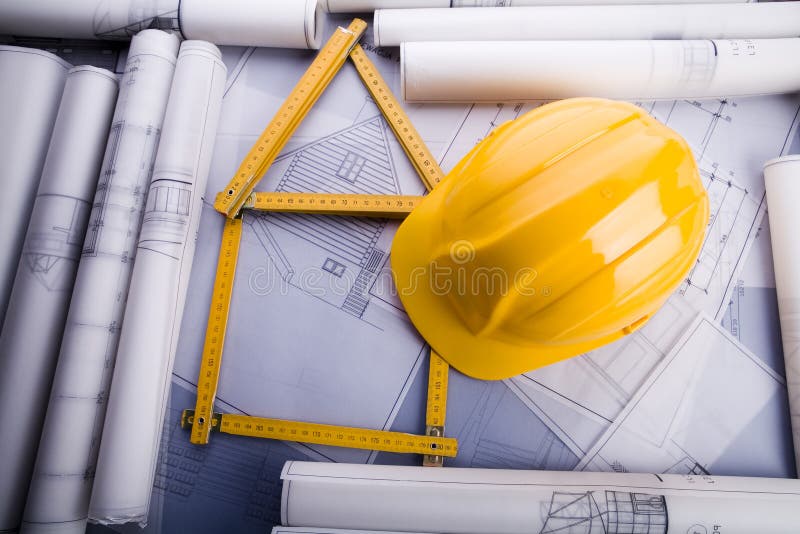 Architecture Plan & Tools Stock Image - Image of plan, development: 6316987