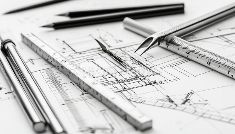 Architecture Plan & Tools. Architecture Plan of Interior & Work Tools ...