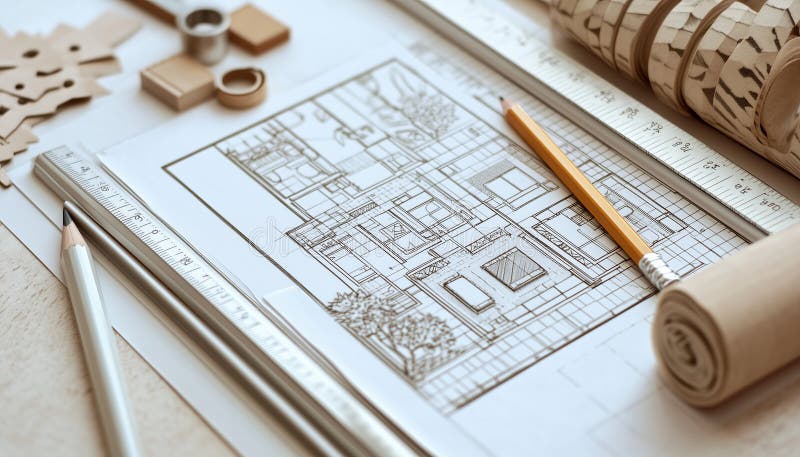 Architecture Plan & Tools. Architecture Plan of Interior & Work Tools ...