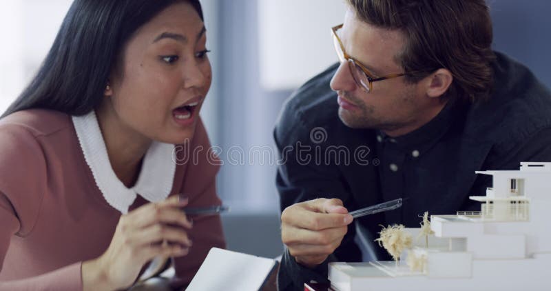 Architecture, Planning and Team with Model, Discussion and Ideas for ...