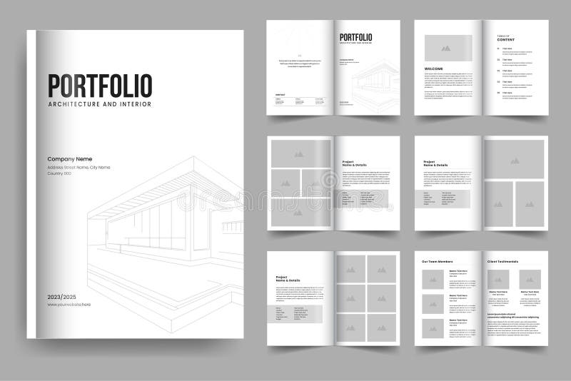 Architecture Portfolio Template Design and Interior Portfolio Layout ...