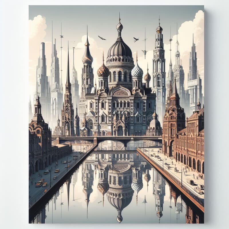 Architecture Posters Showcasing Iconic Architectural Stock Image ...