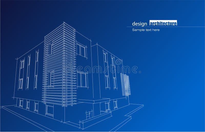 Architecture of the Private House in Modern Shaped Cubic Forms. Stock ...