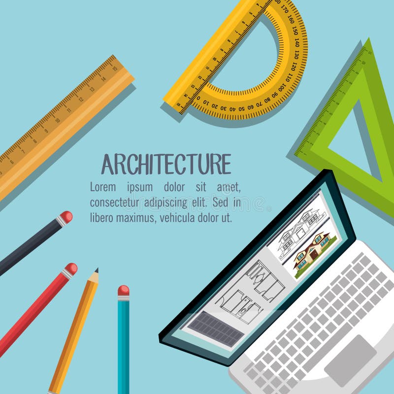Architecture Project Design Stock Illustration - Illustration of ...