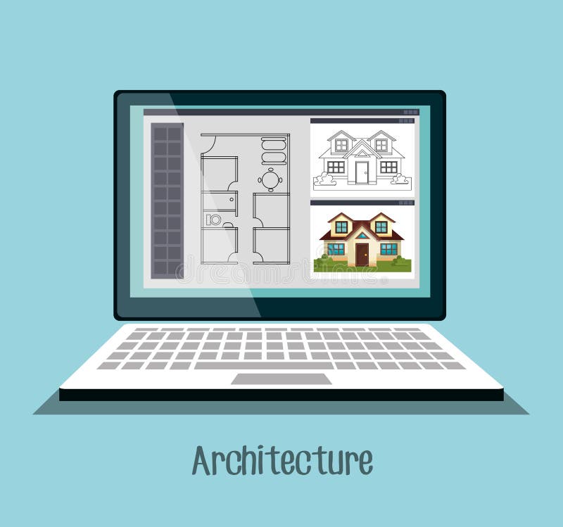 Architecture Project Design Stock Illustration - Illustration of ...