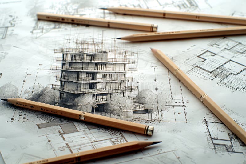 Architecture Project of Modern House. Architectural Drawings and ...