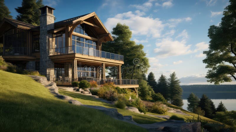 Architecture Property Timber Frame Stock Illustration - Illustration of ...