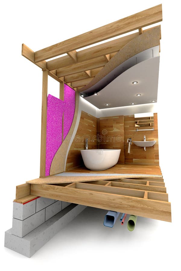 Bathroom building details stock illustration. Illustration of pipe ...