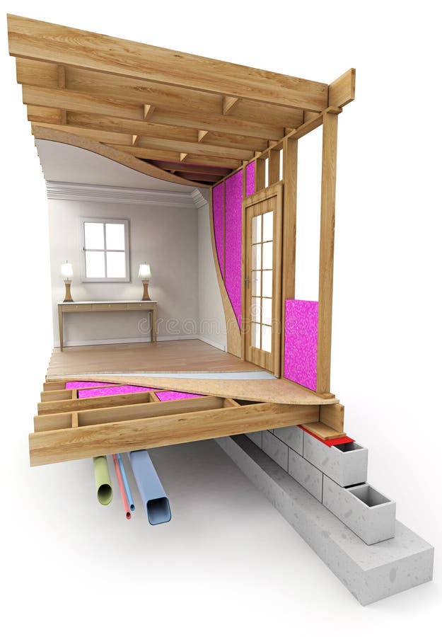 Home Architecture Technical Explanation Stock Illustration ... Home Architecture Technical Explanation Stock Illustration ...