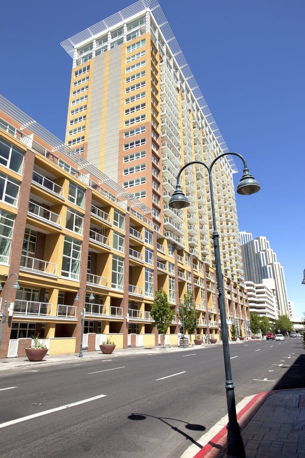 Architecture in Reno Nevada. Stock Image - Image of apartmentts, three ...
