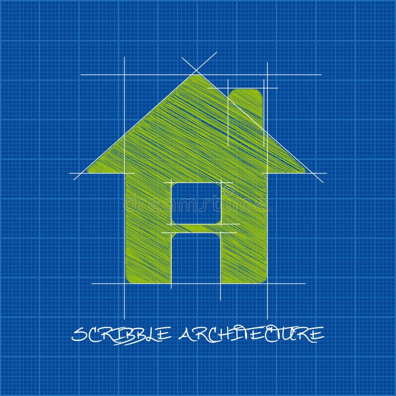 Architecture Scribble Icon Over Grid - Vector Illustration - Isolated ...