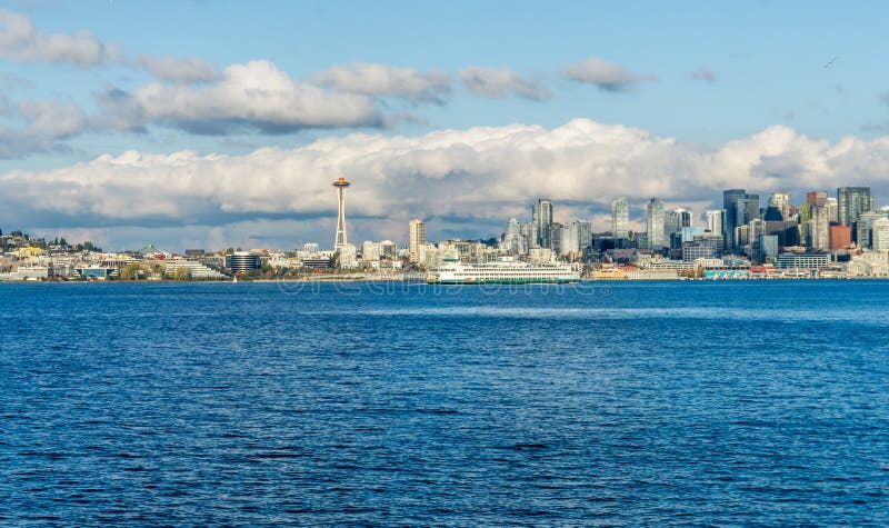 Seattle Architecture Skyline and Ferry 4 Stock Image - Image of seattle ...