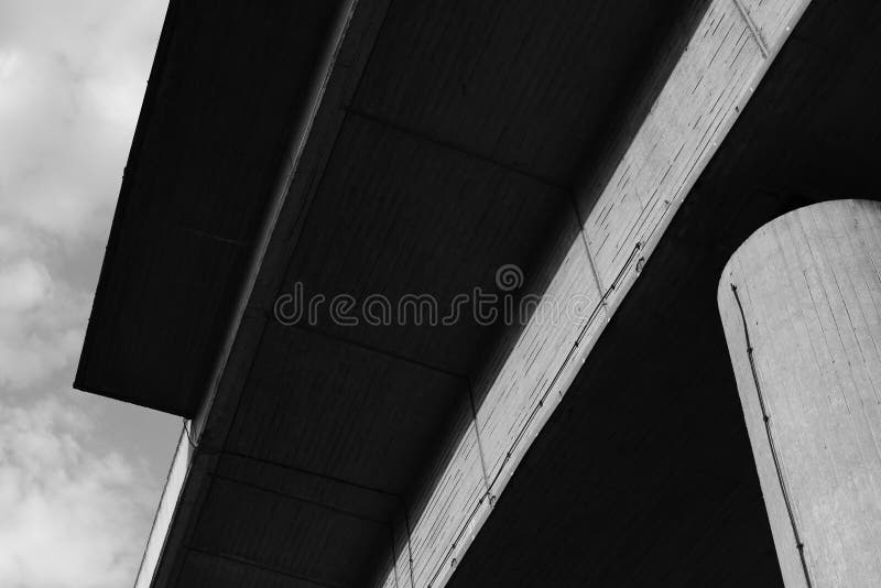 Concrete Bridge Construction Low Angular View Stock Photo - Image of ...