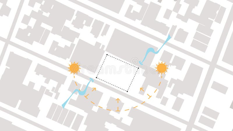 Architecture Site Analysis Symbol Icon Element Drawing Graphic Flat ...