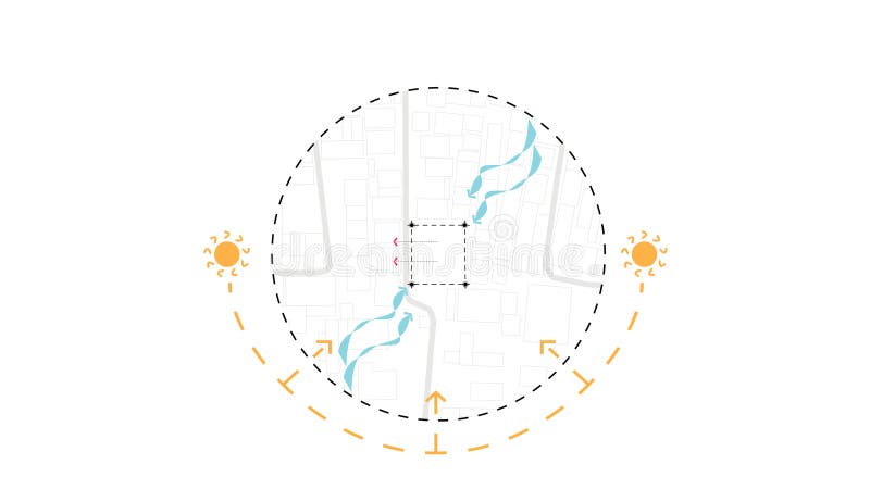 Architecture Site Analysis Symbol Icon Element Drawing Graphic Flat ...