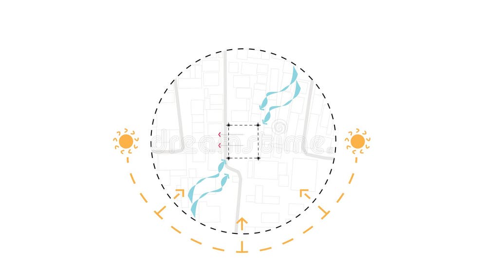 Architecture Site Analysis Symbol Icon Element Drawing Graphic Flat ...