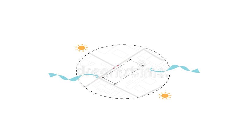 Isometric Architecture Site Analysis Symbol Icon Element Drawing ...