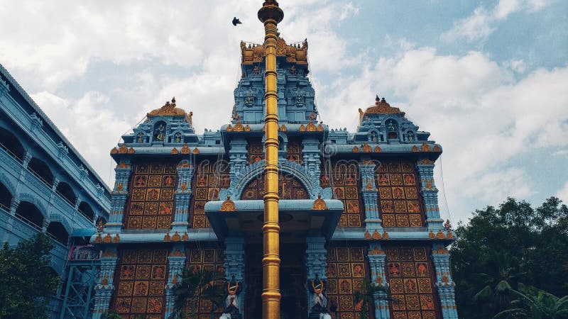 Iskon Temple stock image. Image of temple, architecture - 139657145