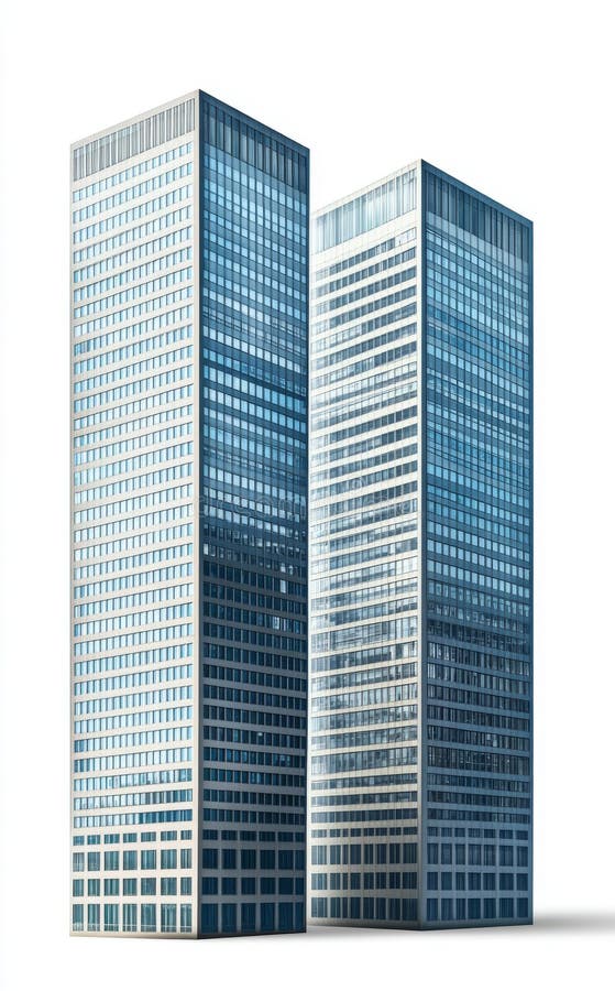 The Architecture of the Stock Twin Office Towers Includes Twin ...