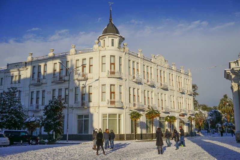 The Architecture of Sukhum editorial stock photo. Image of blue - 91685548