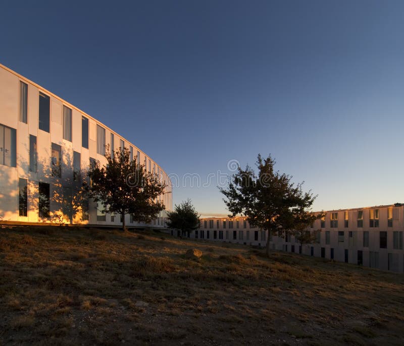 Architecture on sunset stock image. Image of contemporary - 7618485