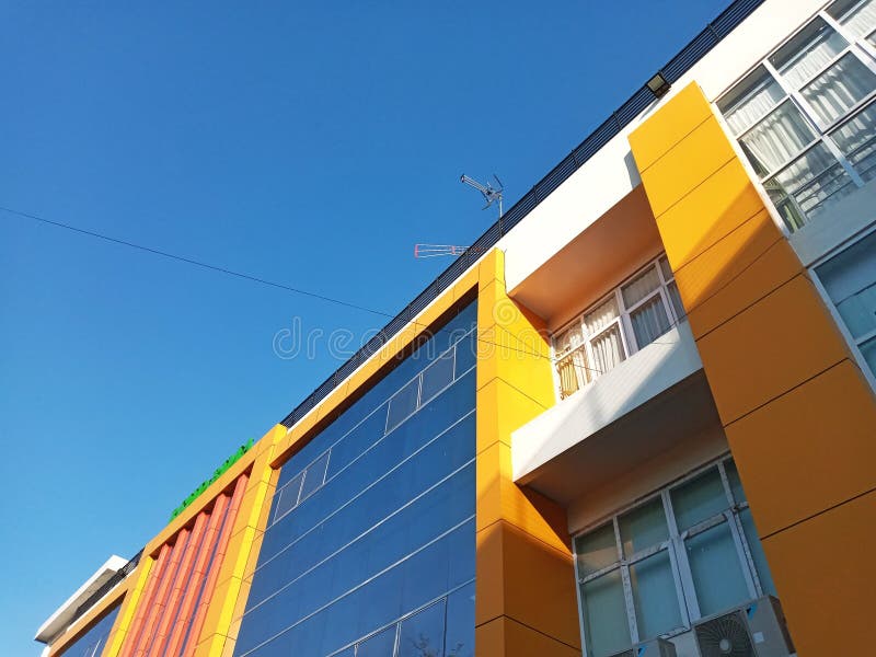 Architecture of a Tall Hospital Building with Lots of Windows and ...