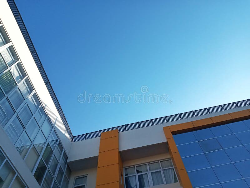 Architecture of a Tall Hospital Building with Lots of Windows and ...