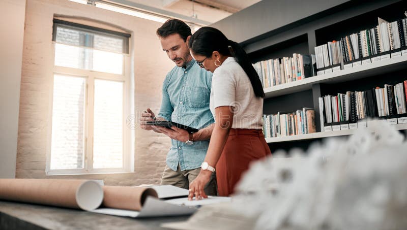 Architecture, Teamwork and Planning with Tablet in Office for ...