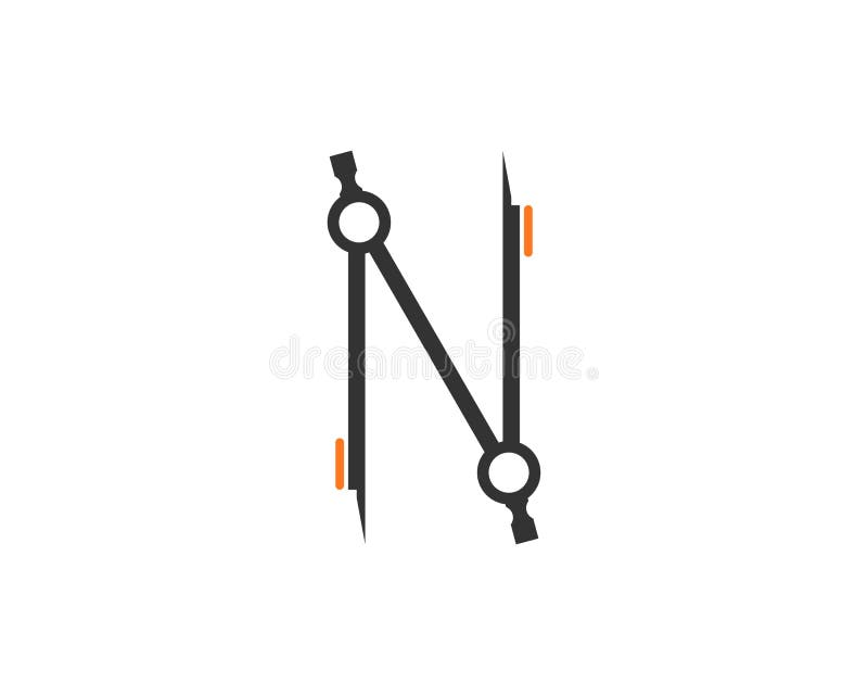Architecture Tool Forming N Letter Logo Stock Illustration ...