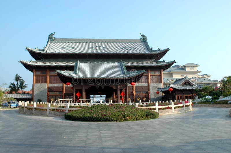 Architecture Traditionnelle Chinoise - Sanya Image stock - Image du ...