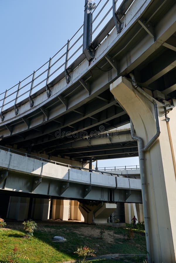 Architecture, Urban and Road Concept - View of Road Junction Against ...