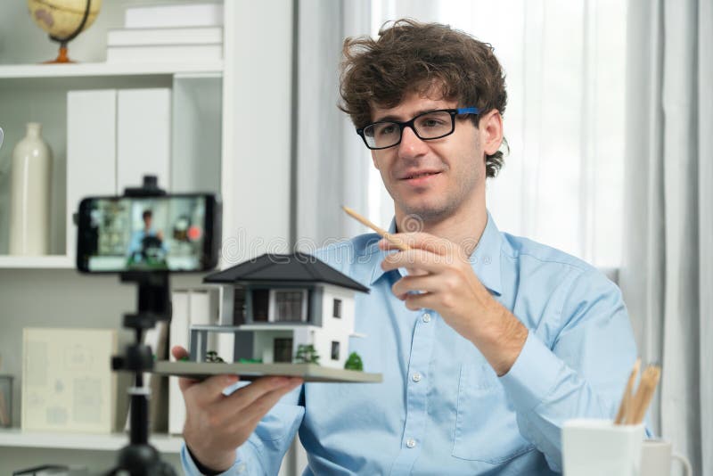 Architecture Using House Model To Teach Architect by Smartphone. Gusher ...