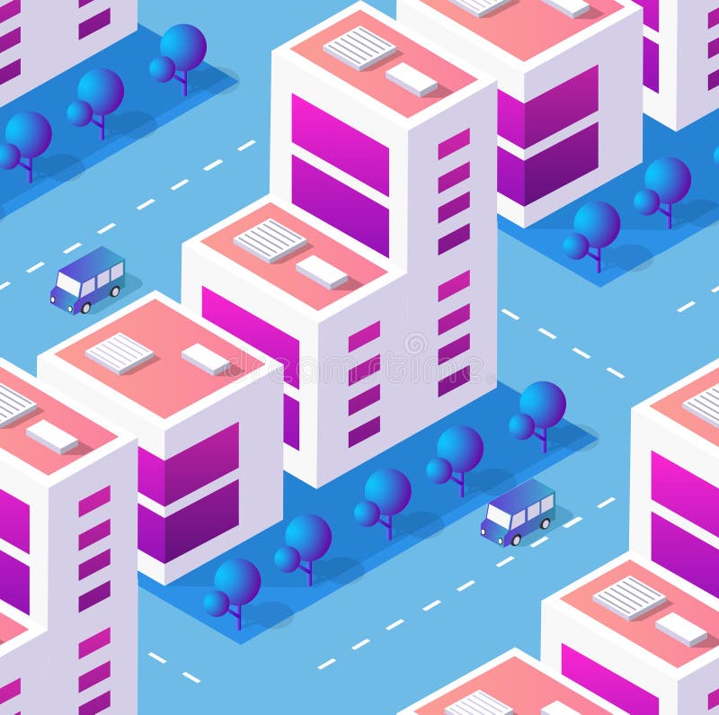 Architecture Vector Illustration City for Seamless Repeating Stock ...